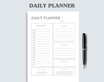 Daily Planner Template Routine Planner My Day Self Care Planner to Do ...