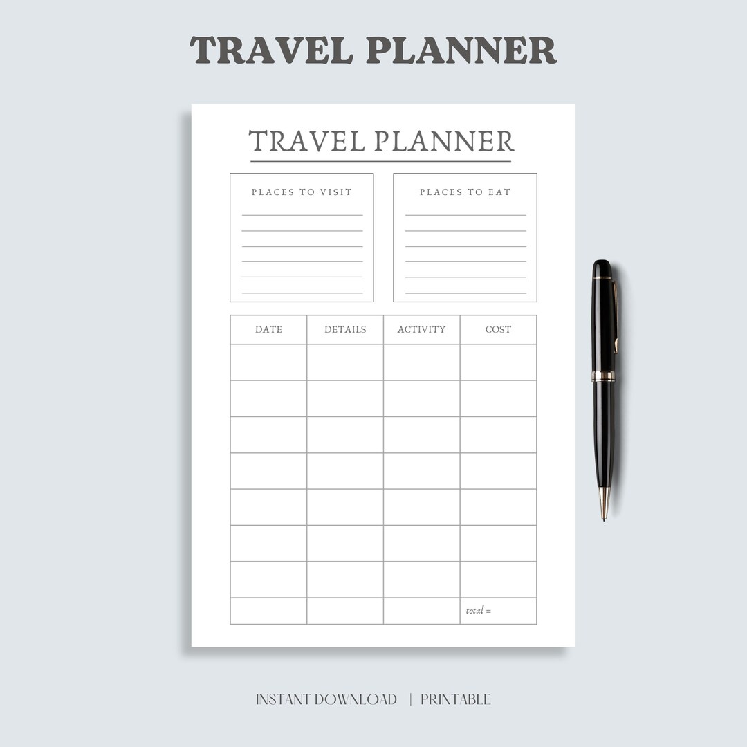 7 Day Travel Planner | Travel Itinerary, Schedule, Travel Plan, Travel ...