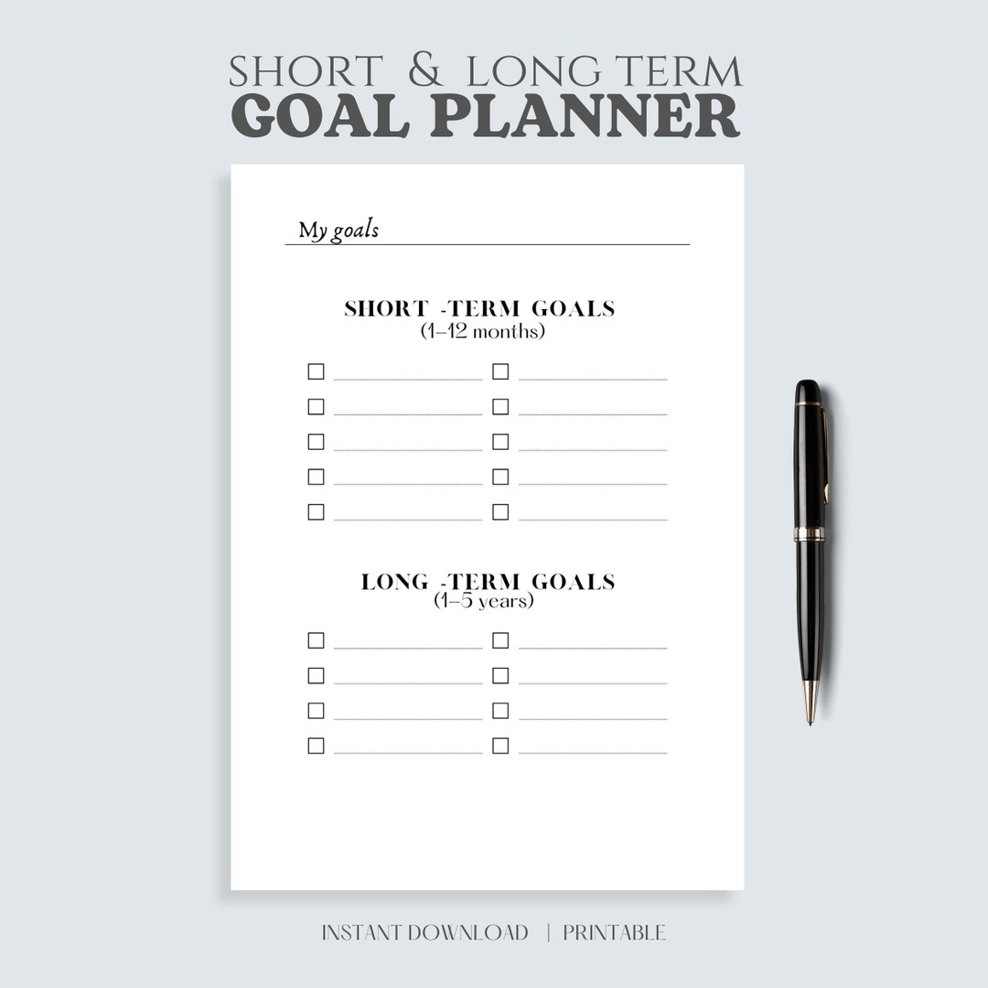 Short & Long Term Goal Planner | Future Planning, Goals, Manifestation ...