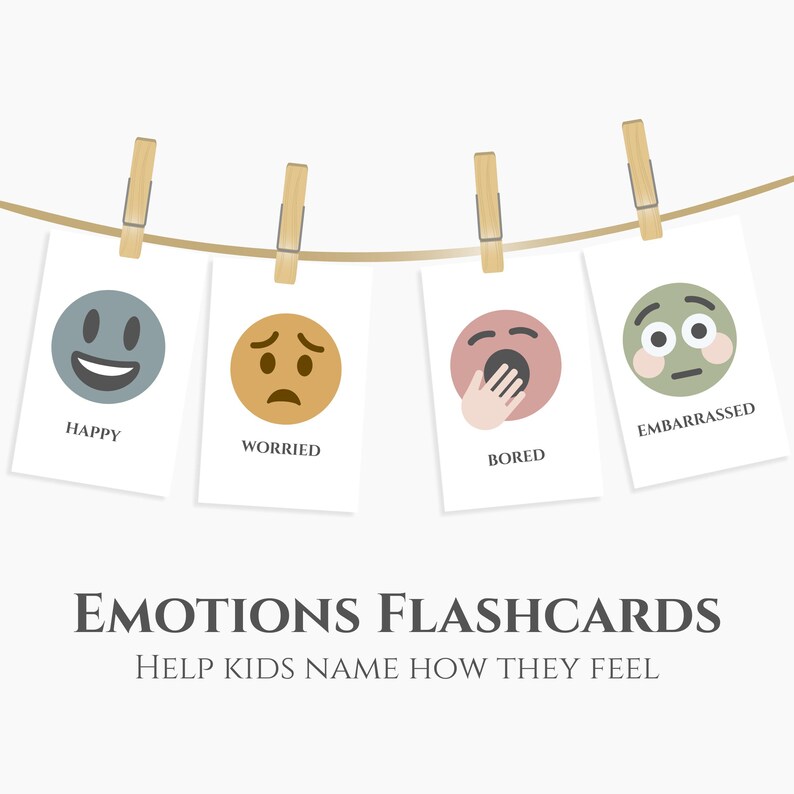 Emotion Flashcards: Feelings & Expressions Learning Set | Early ...