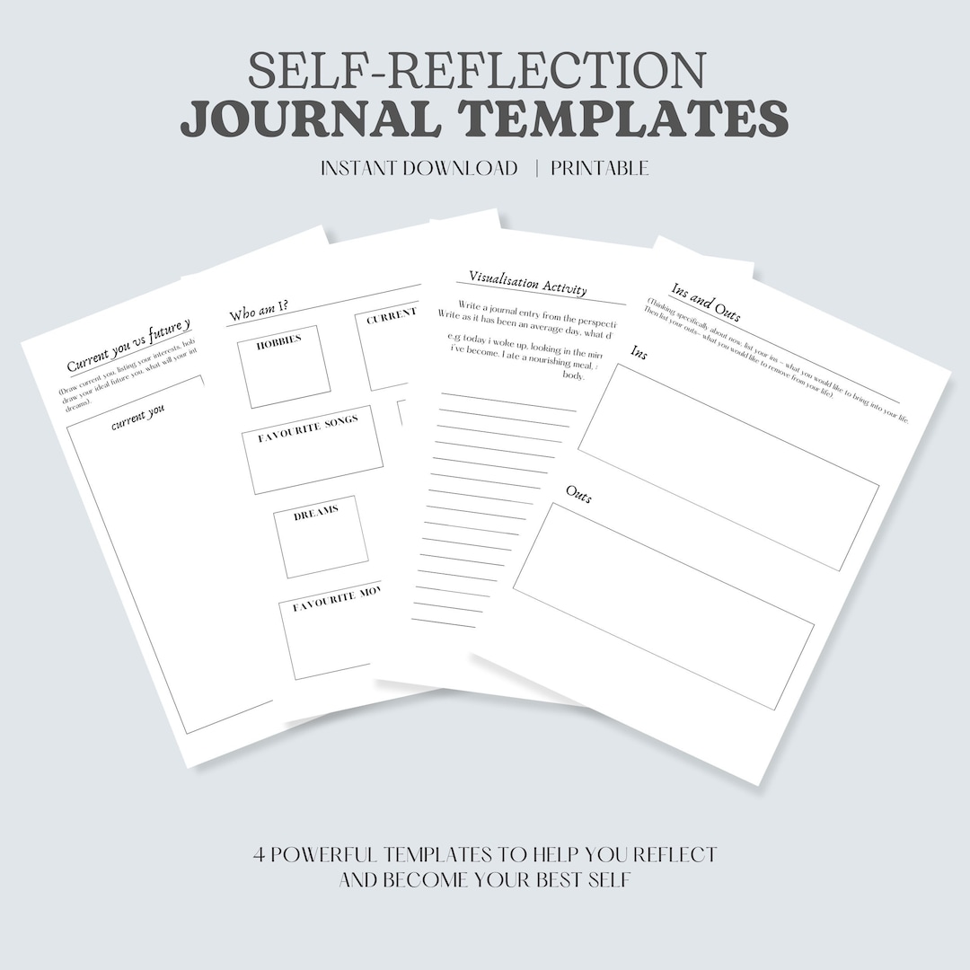 Self Reflective Journal Templates | Powerful Manifestation, Journal ...