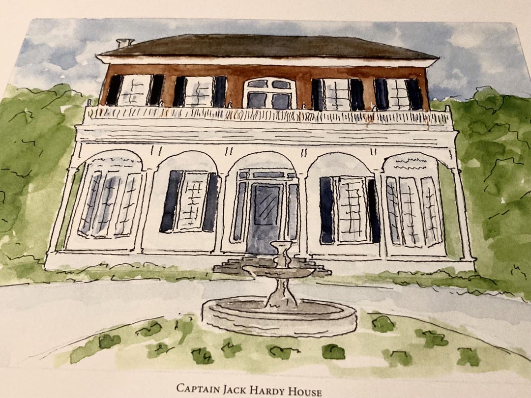 Captain Jack Hardy House Brookhaven, Mississippi 14 X 11" Wordart Local ...
