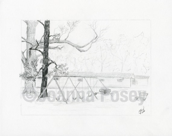 Park Pencil Drawing