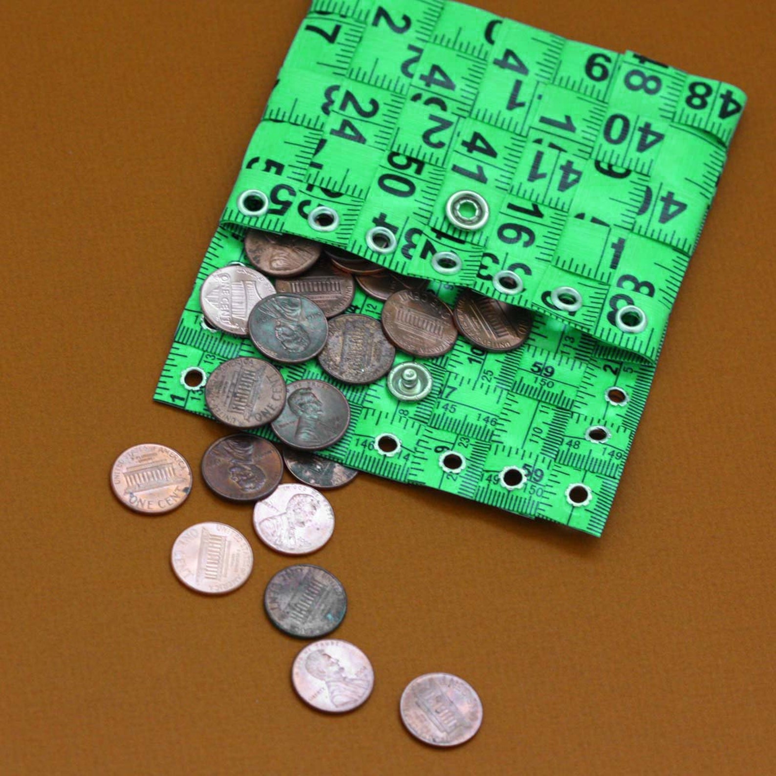 Tape Measure Coin Pouch in Green Coin Purse or Wallet - Etsy