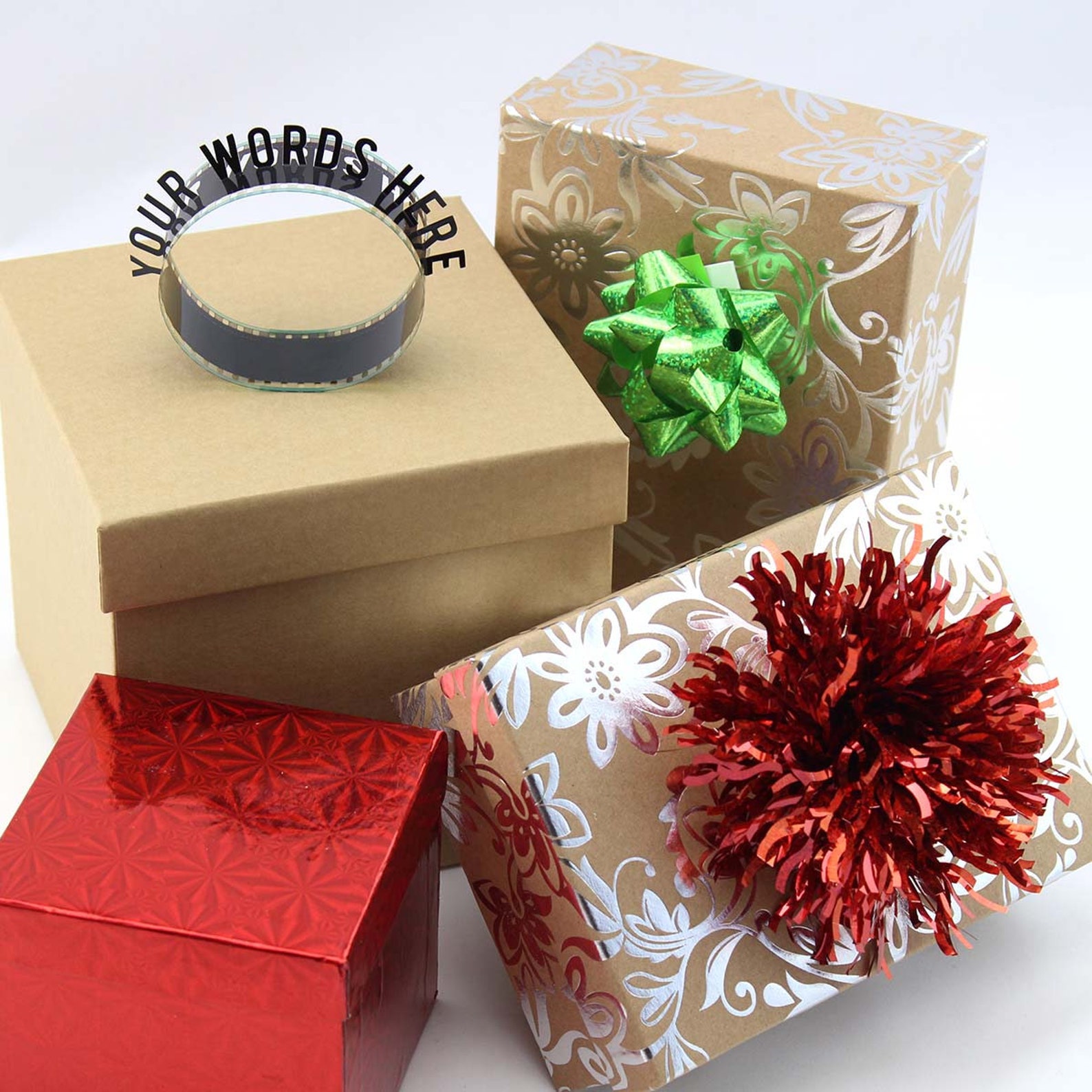 Choose Your Own Message Film Reel Gift Packaging Bow Pop | Etsy