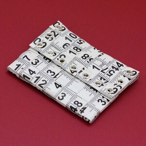 Tape Measure Coin Pouch in White - Coin Purse or Wallet Created With ...