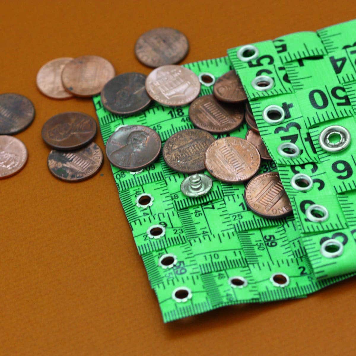 Tape Measure Coin Pouch in Green Coin Purse or Wallet | Etsy