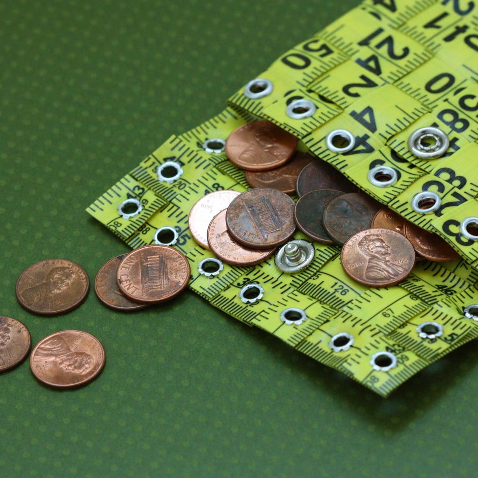 Tape Measure Coin Pouch in Bright Yellow Coin Purse or - Etsy
