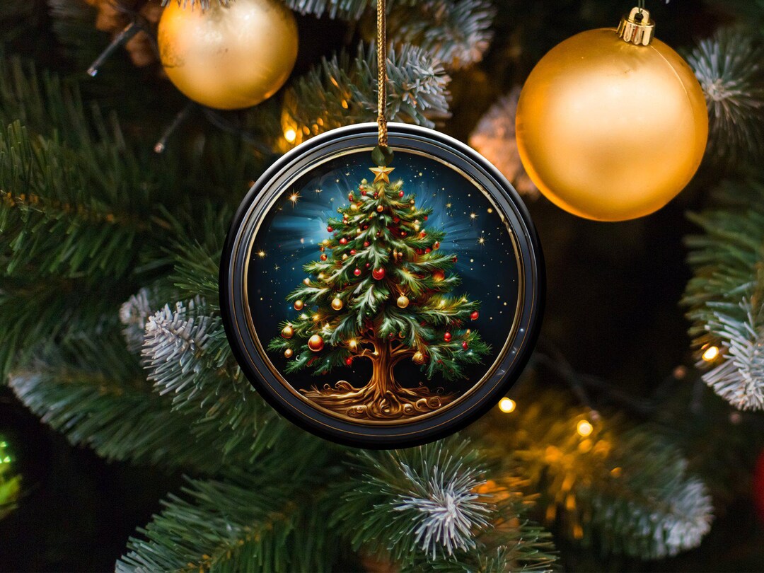 Beautiful Ceramic Christmas Tree Ornament, Festive Holiday Decor ...