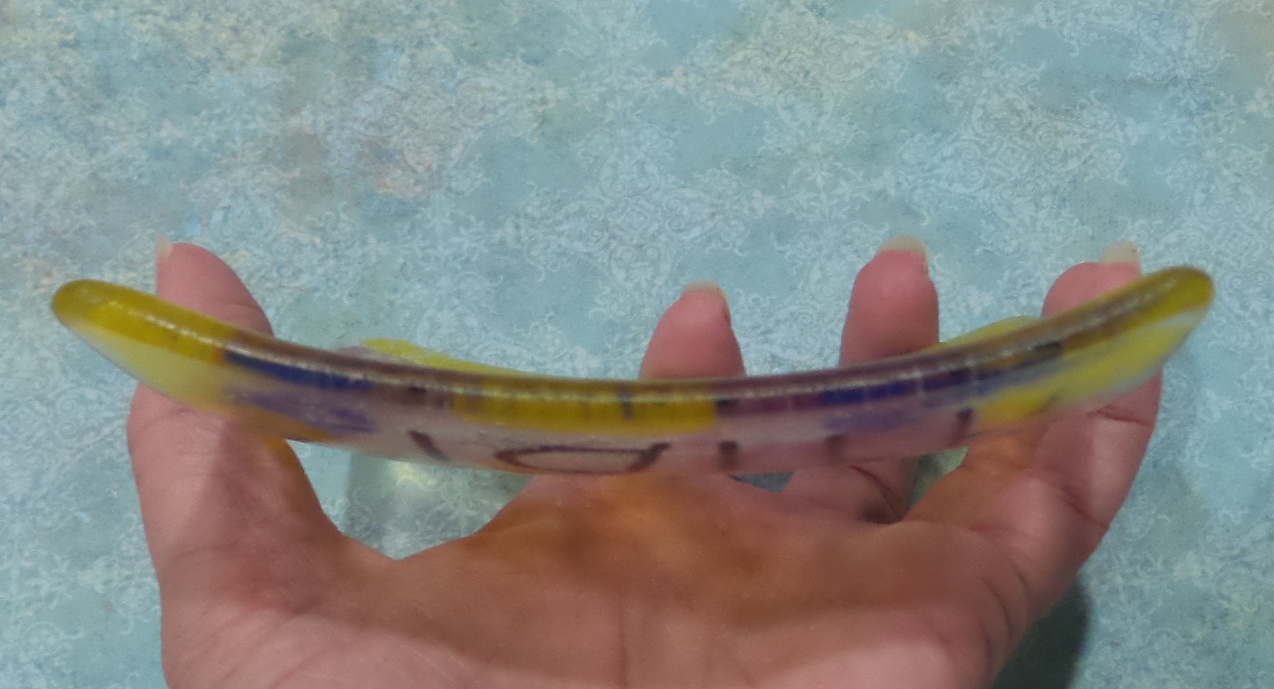 Religious Faith Plate Small Square Jewelry Plate Yellow Blue | Etsy