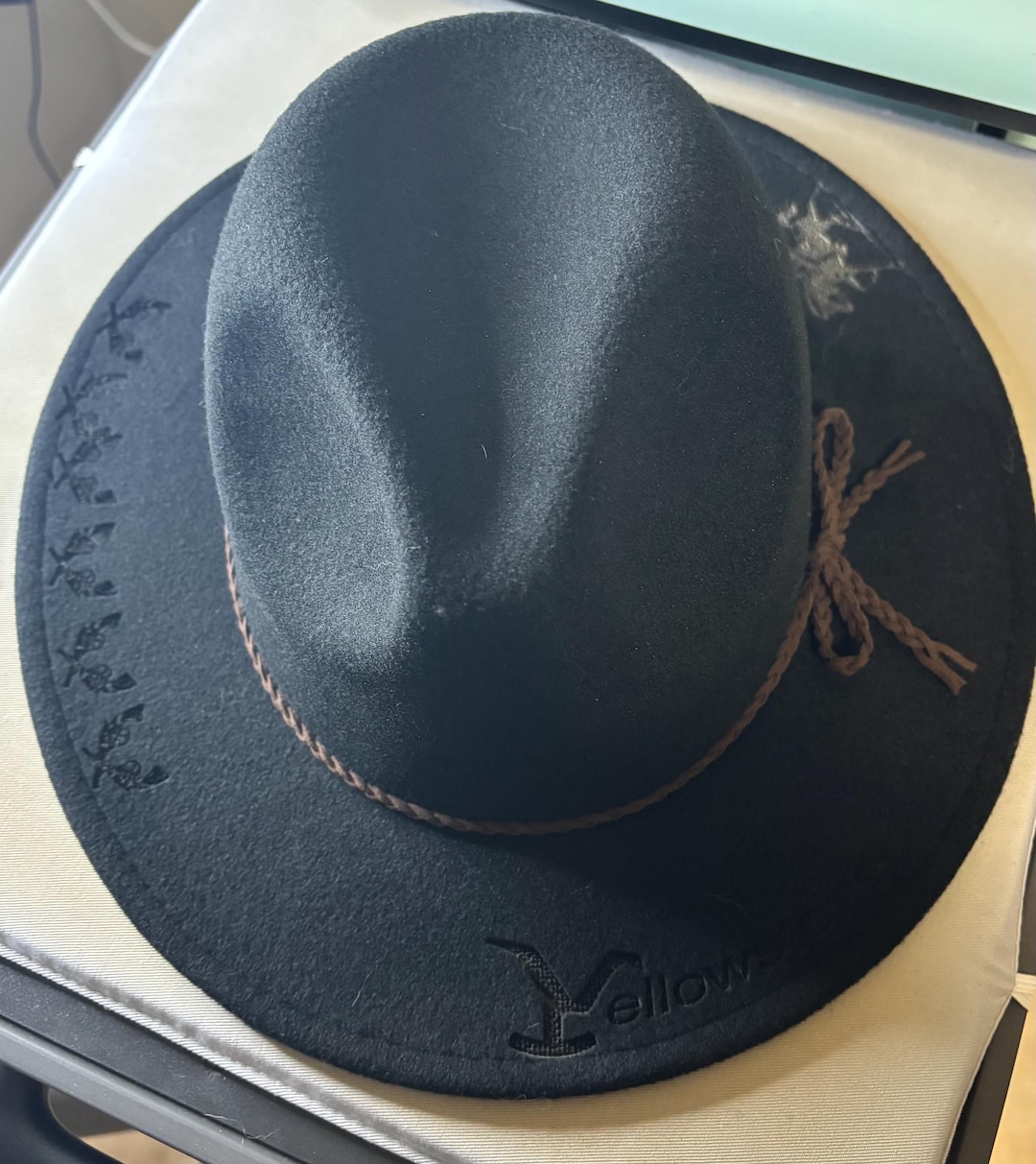 Yellowstone Cowboy Hat / Burned Hat / Pyrography Hat / Wool Hat / Black ...