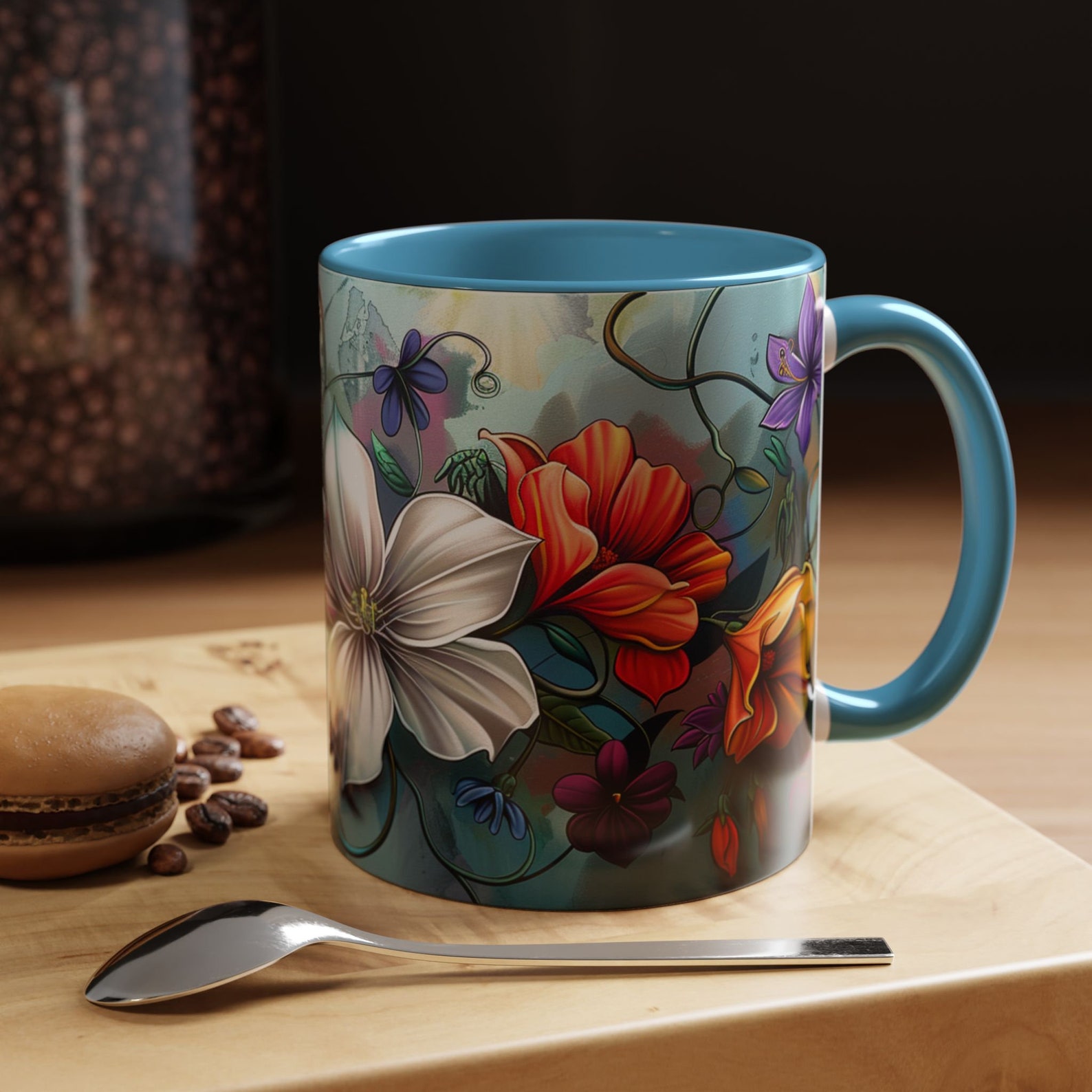 Beautiful Vibrant Flowers, Accent Coffee Mug 11oz - Etsy