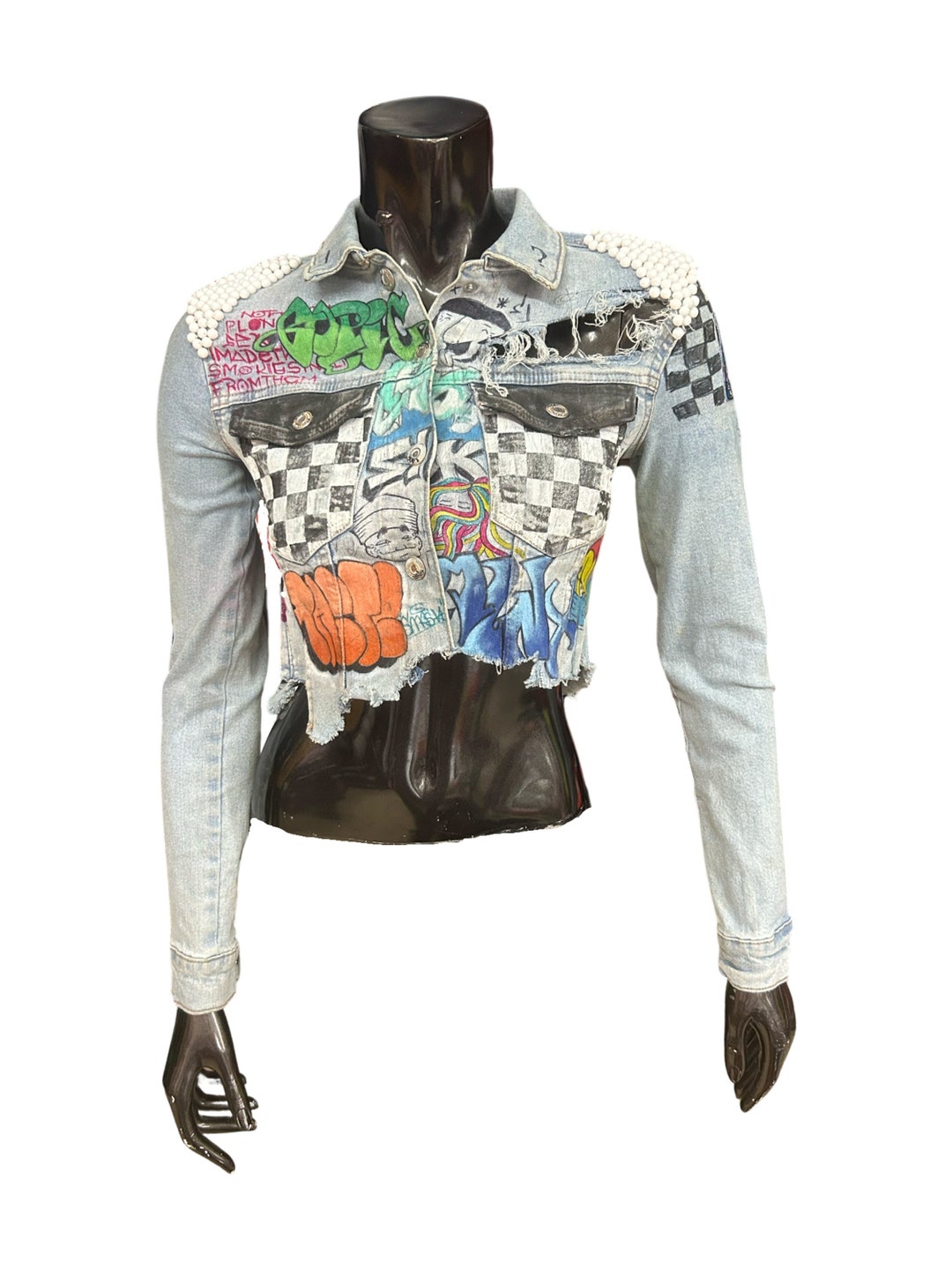 Unique Hand-painted Jacket : One-of-a-kind Wearable Art - Etsy