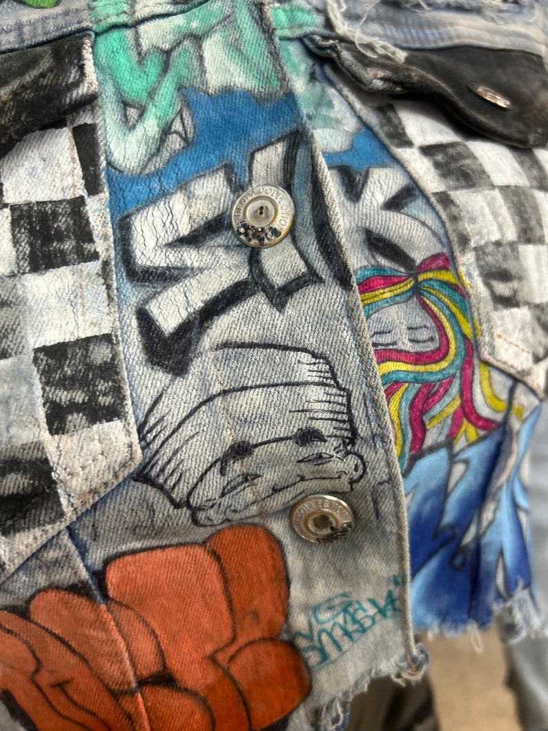Unique Hand-painted Jacket : One-of-a-kind Wearable Art - Etsy