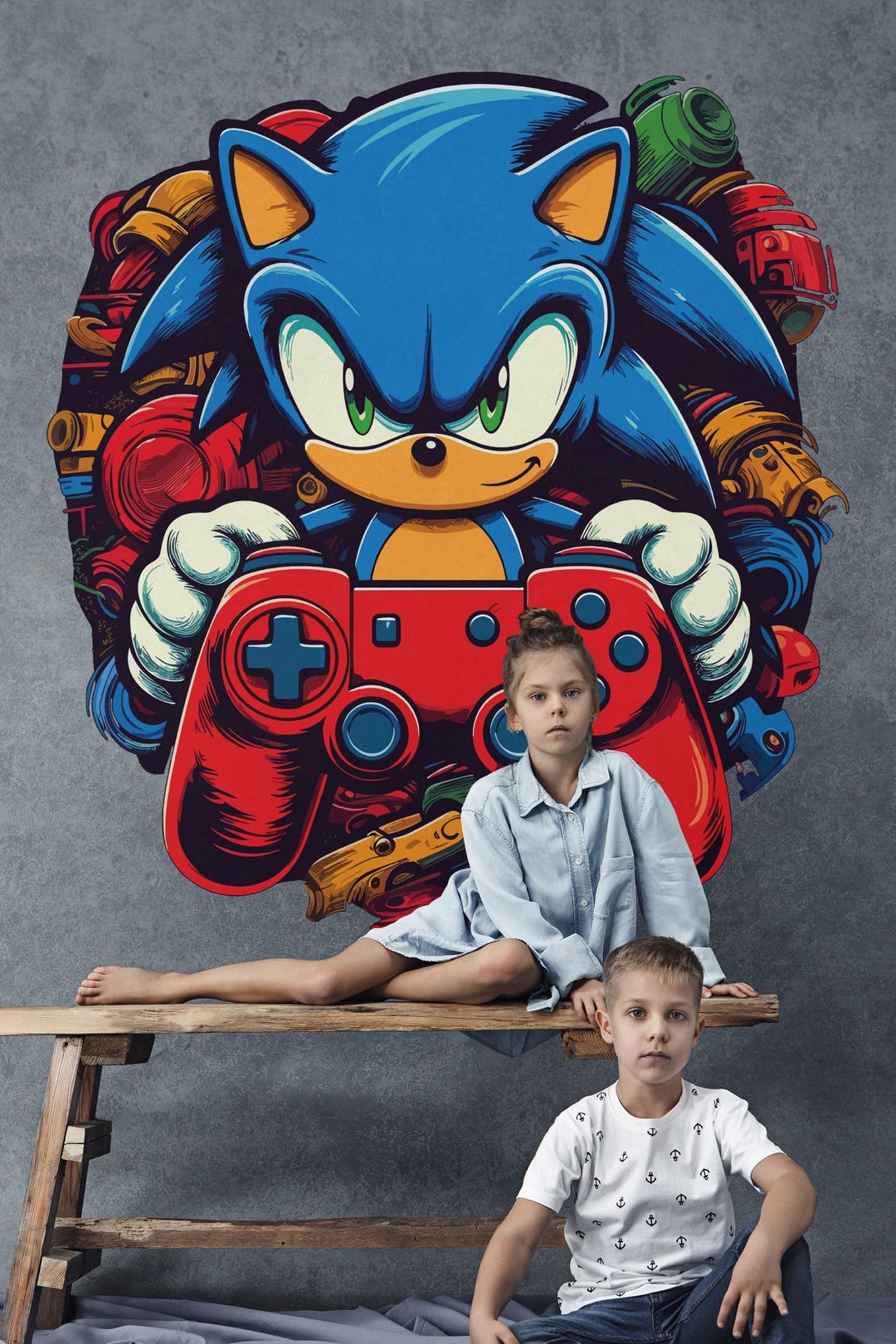 Peel and Stick Super Sonic Wall Decal Sonic the Hedgehog Wall Art ...