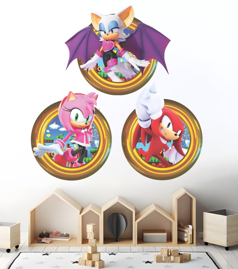 Super Sonic Wall Decal Sonic the Hedgehog Wall Art Nintendo Wall ...
