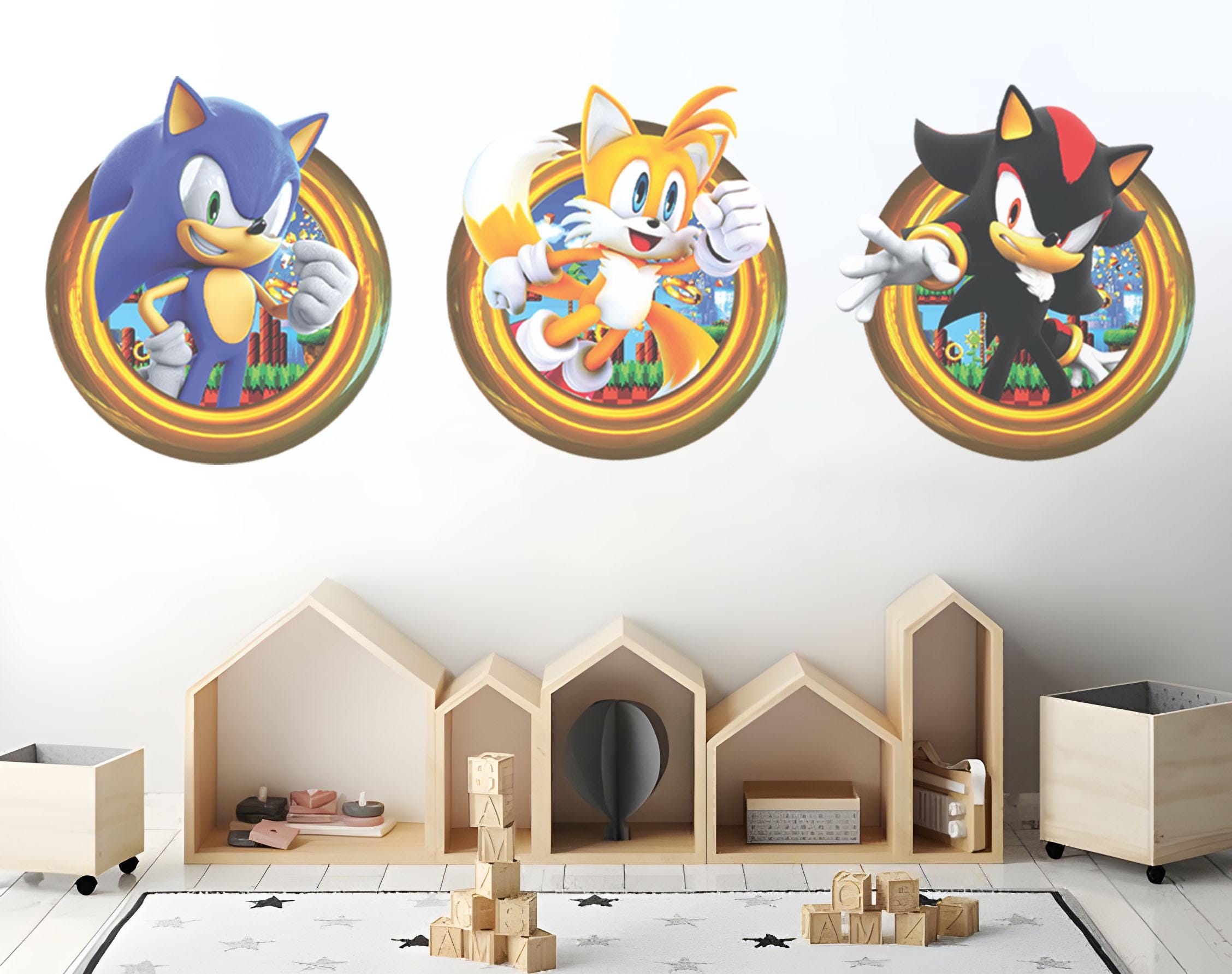 Super Sonic Wall Decal Sonic the Hedgehog Wall Art Nintendo Wall ...