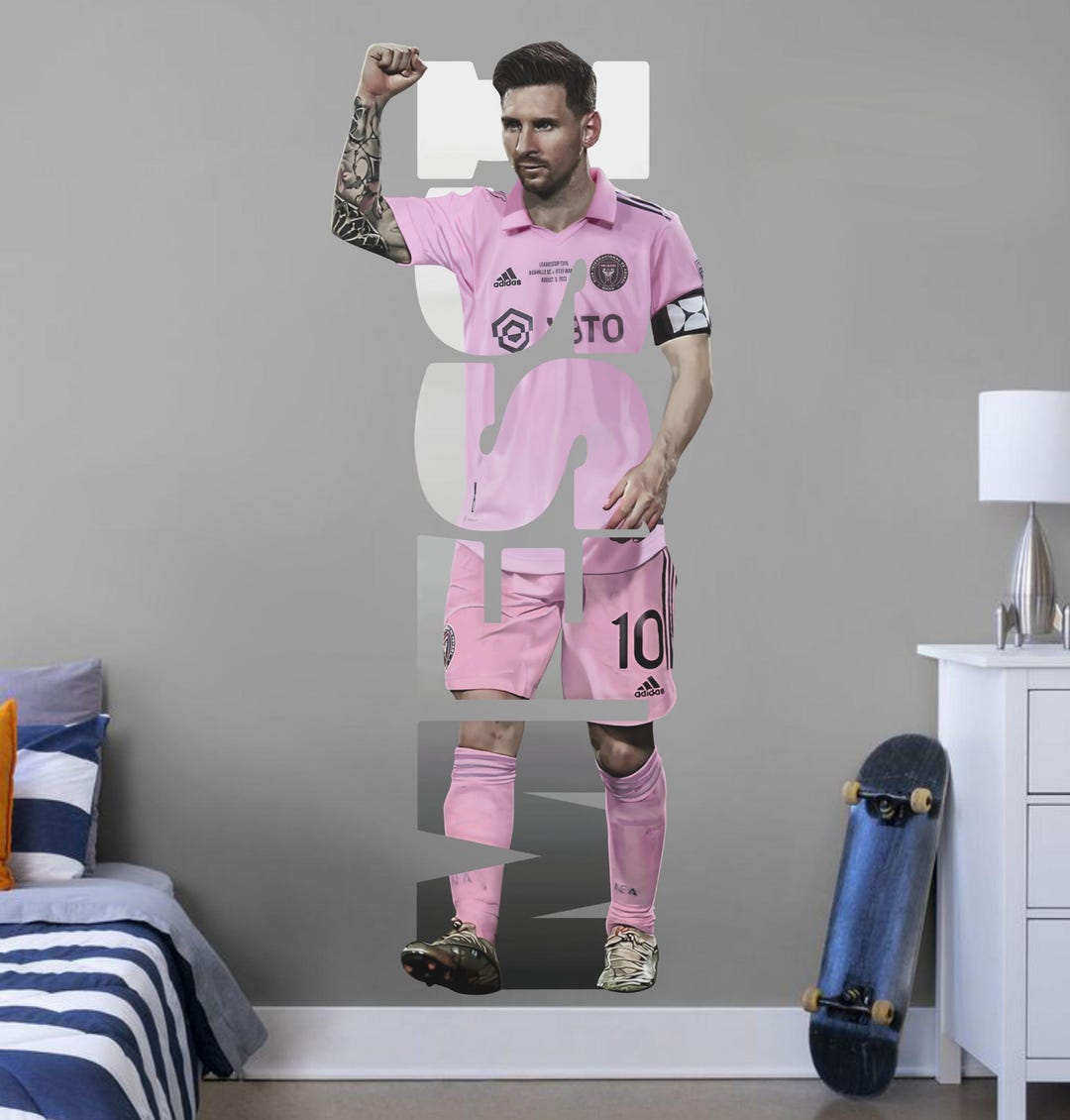 Removable Lionel Messi Wall Decal Miami Wall Art Football Wall Sticker ...