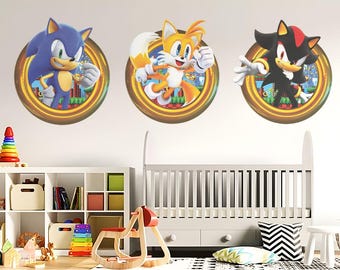 Super Sonic Wall Decal Shadow the Hedgehog Wall Sticker Sonic Wall Art ...