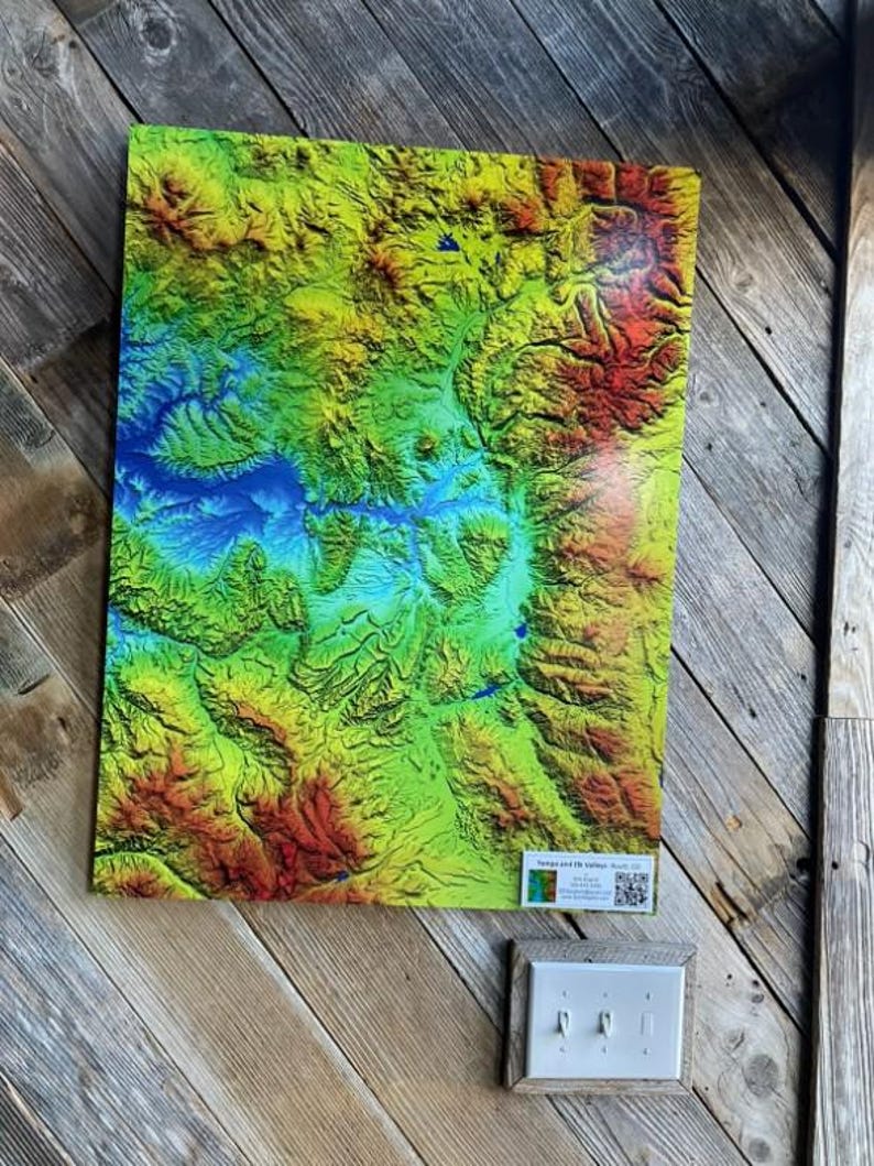 Yampa Valley Colorado Topographic Wall Art | Colorado Mountain ...