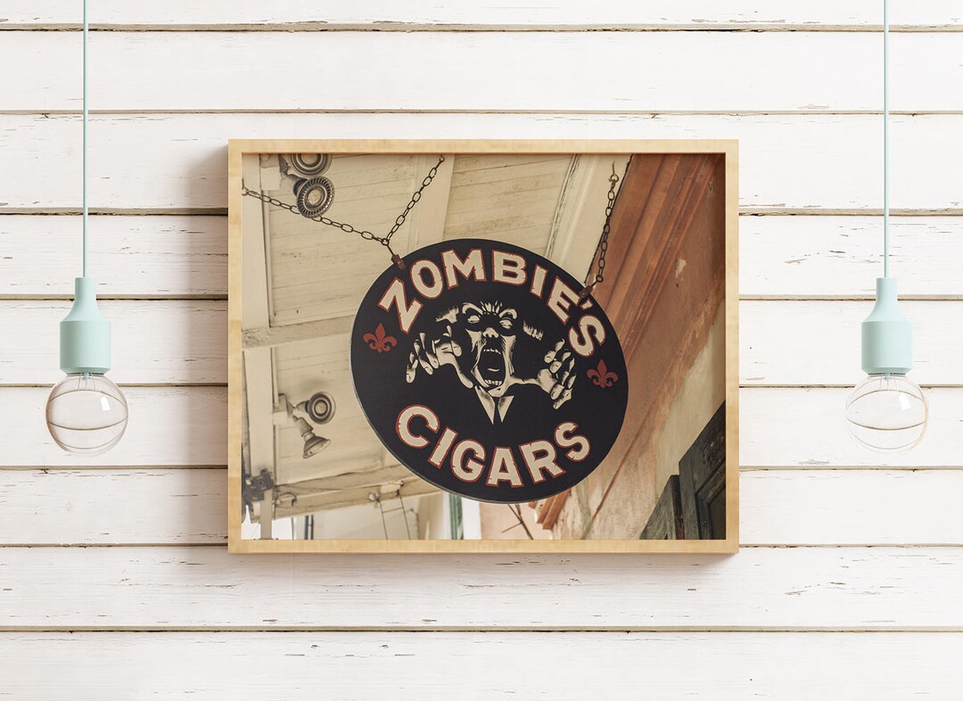 Zombie Print, Vintage Signage Decor, New Orleans Photography, Zombie ...