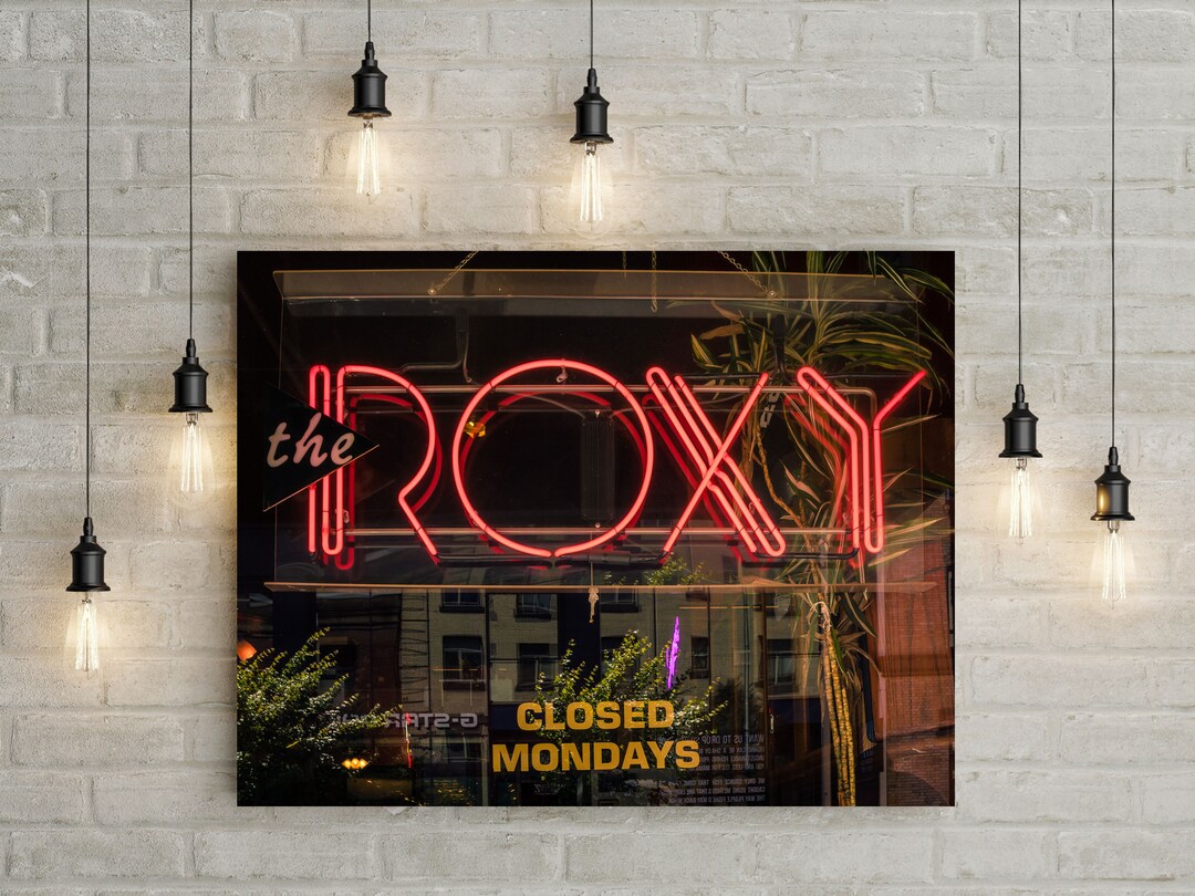 Portland Oregon History, the Roxy Café Vintage Sign Art Print, Color ...