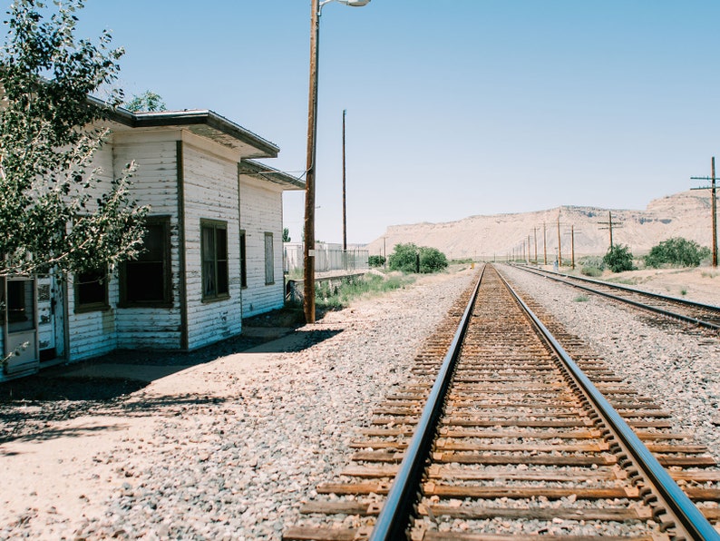 Ghost Town Train Tracks Photo Print, Utah Desert Rustic Photography ...