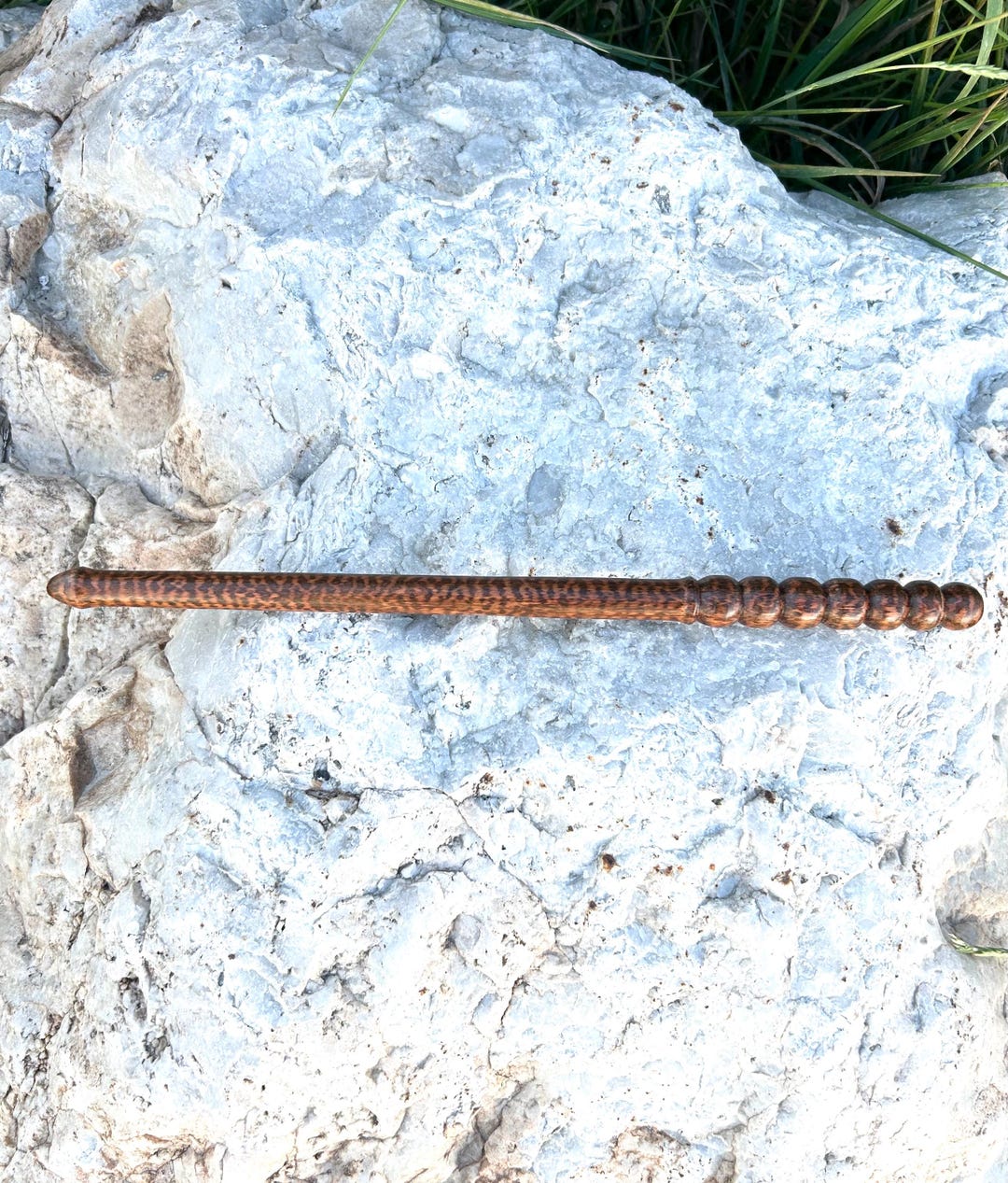 Snake Wood Wizard Wand: Rattlesnake Tail Carved Handle, 12.5 Inch - Etsy