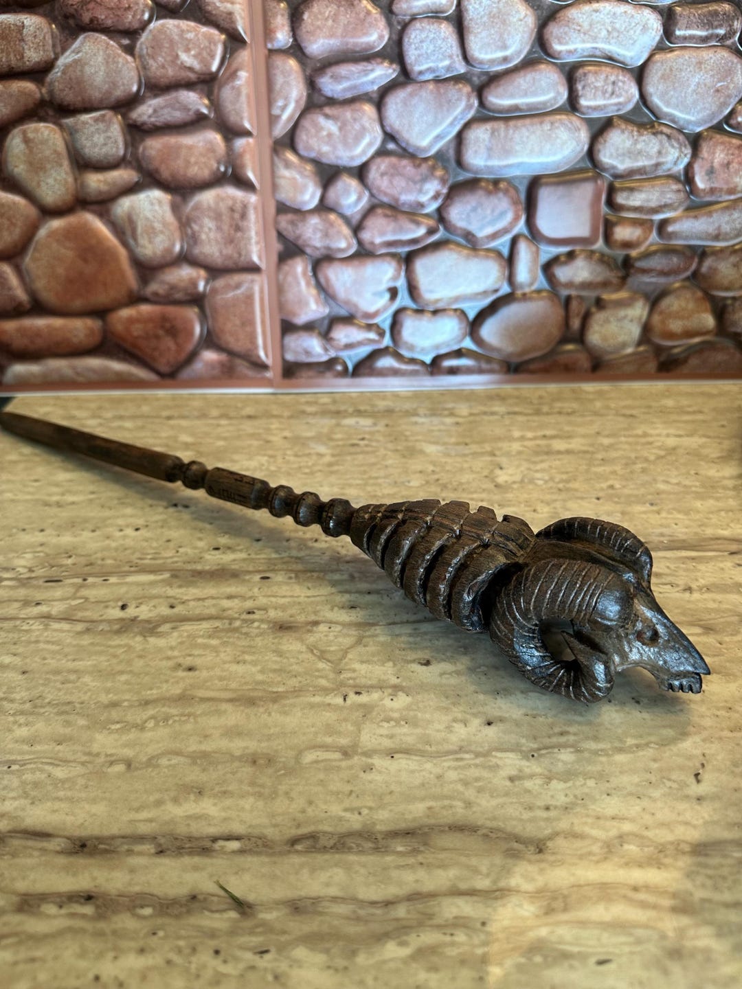 The Death Ram Wizard Wand 14 in Cherry Wood Wand Witches Wand Wand Box ...