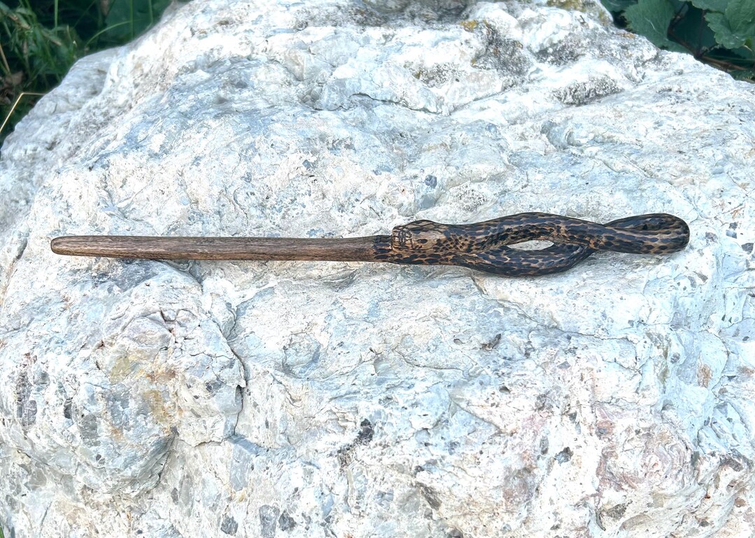 Viper Wizard Wand 13 Inches Made From Cherry | Wood Wand - Etsy