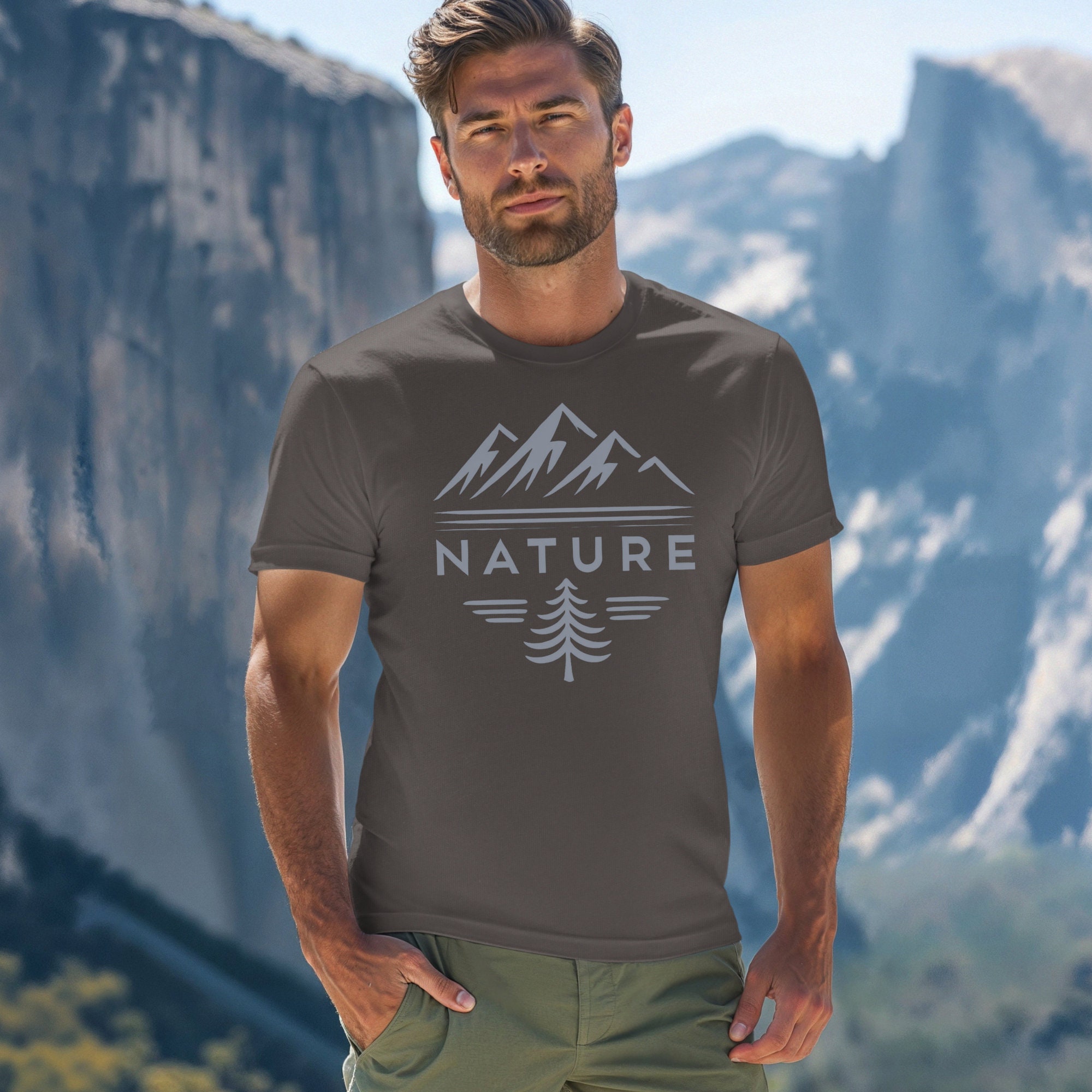 Nature Shirt for Him and Her, Mountains Outdoor Shirt, Hiking Shirt ...