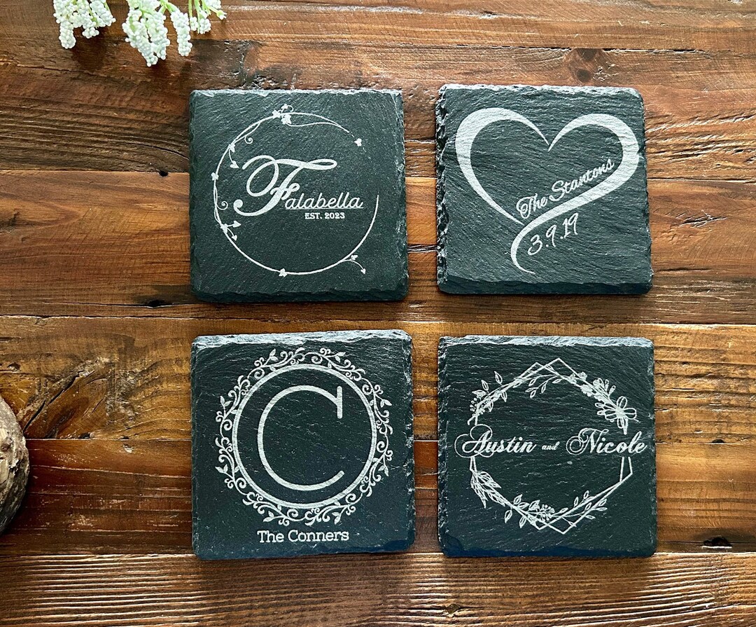 Personalized Coasters Customized Gift Personalized Gift Family Crest ...