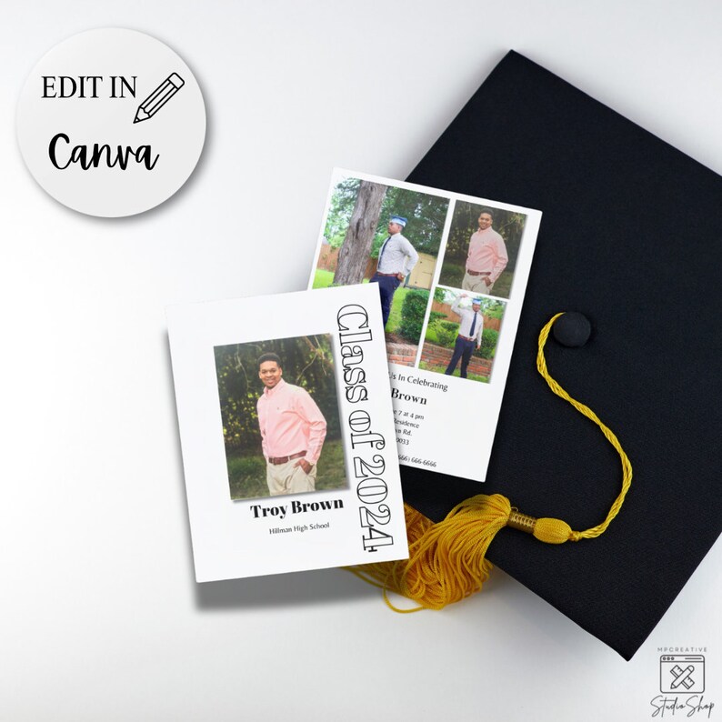 Graduation Party Invitation, Graduation Invitation Template, High ...