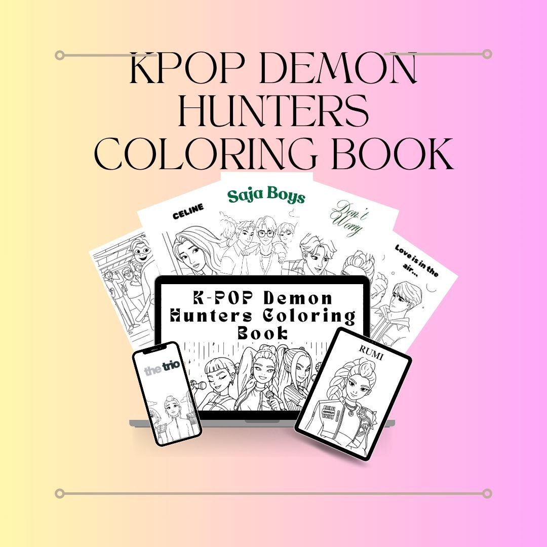 K-pop Demon Hunters Coloring Book | Anime-inspired Fan Art | Relaxing ...