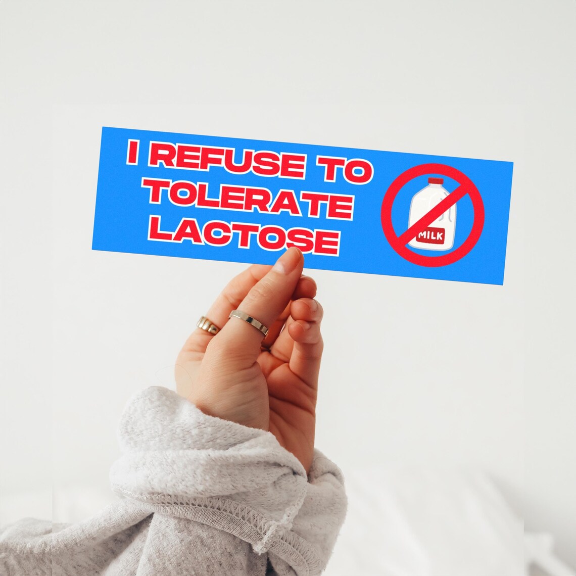 Lactose Intolerant Meme Bumper Sticker | I Refuse to Tolerate Lactose ...
