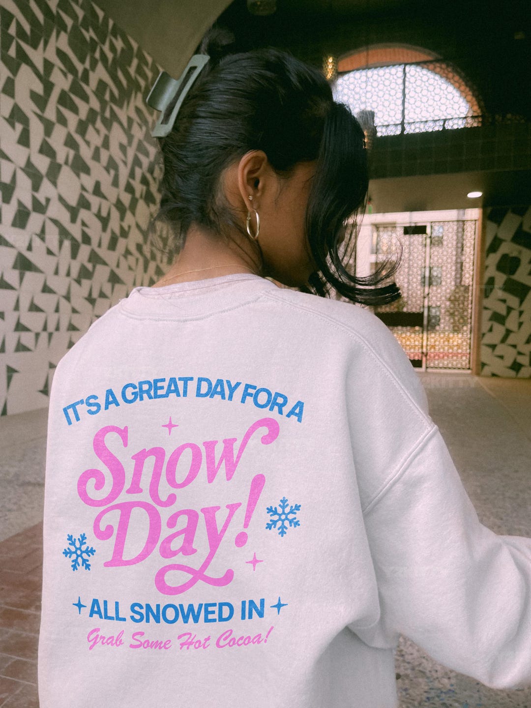 Snow Day Sweatshirt | Preppy Winter Pullover - Etsy