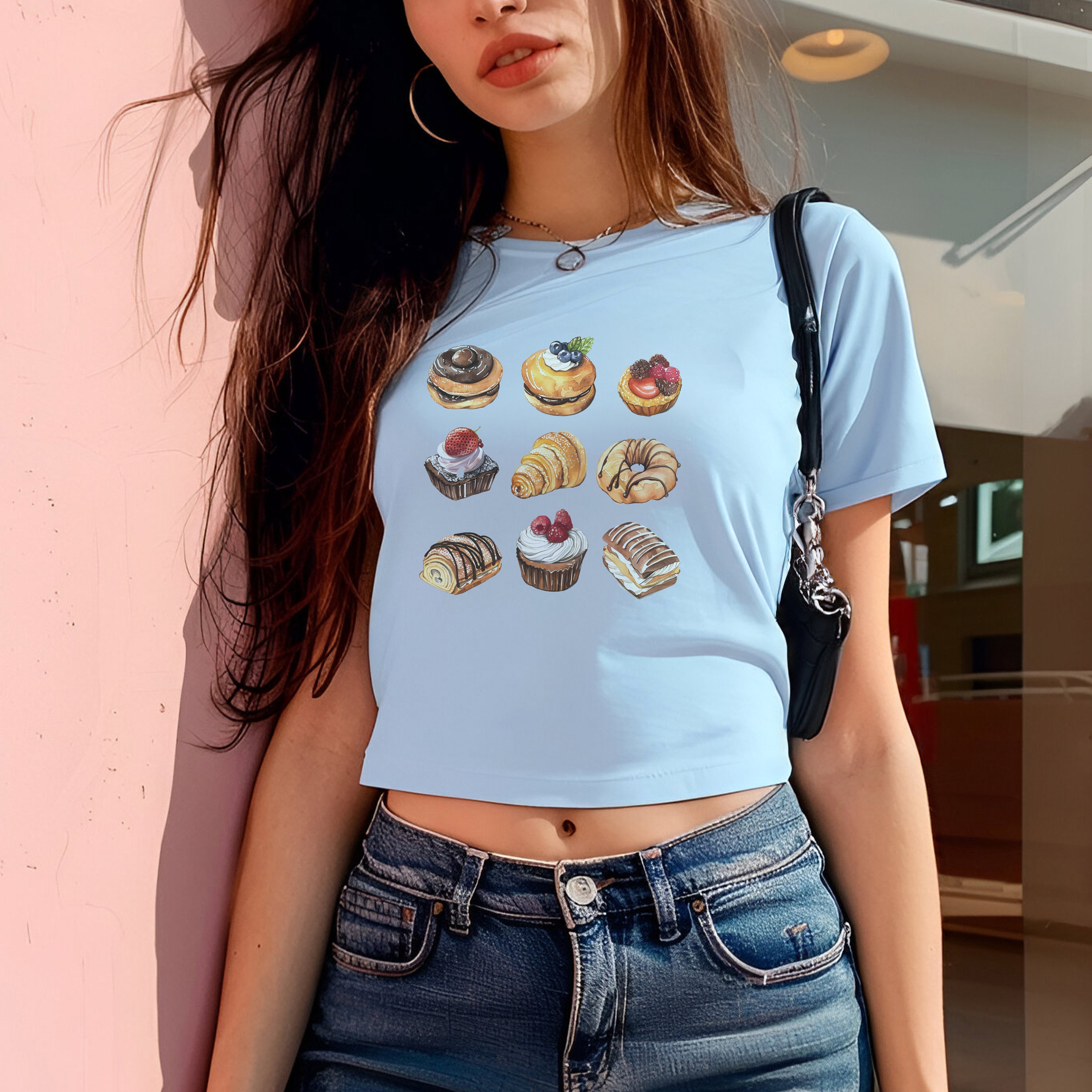 French Pastries Baby Tee Y2k Baby Tee Y2k 2000's Baby Tee 90s Style ...