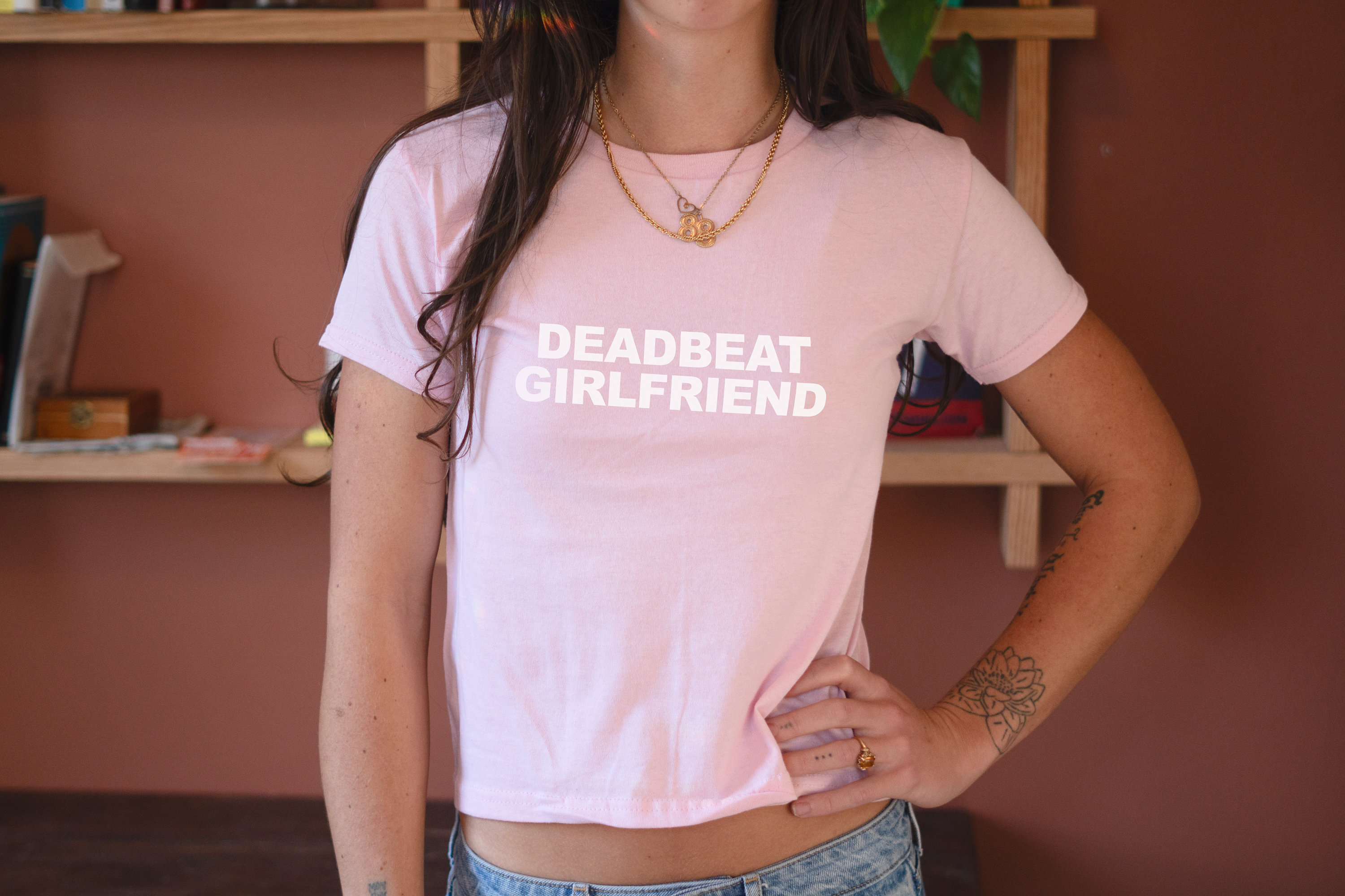 Deadbeat Girlfriend Baby Tee Y2k Baby Tee, 90s Inspired Graphic Tee ...