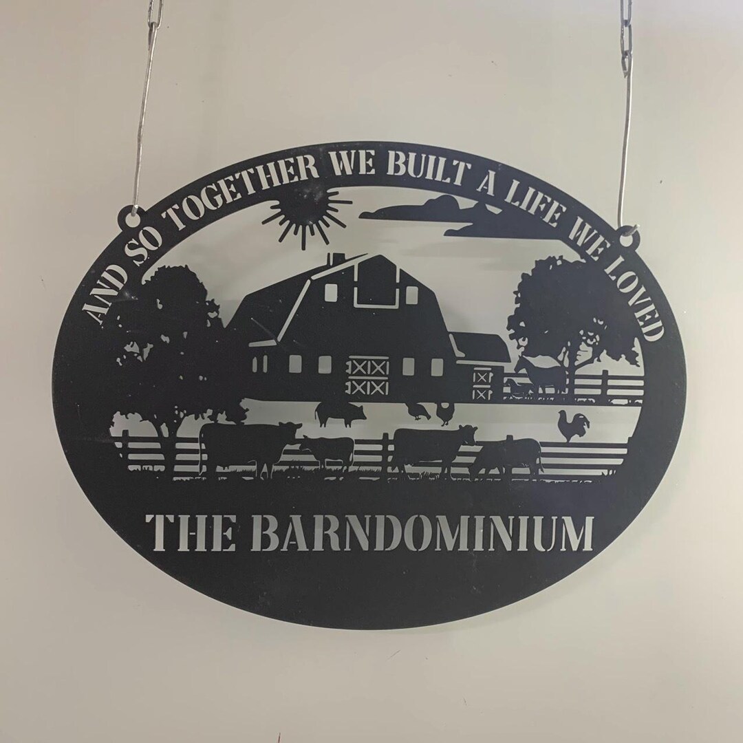 Custom Farm Animal Metal Wall Sign, Personalized Animals Farmhouse ...