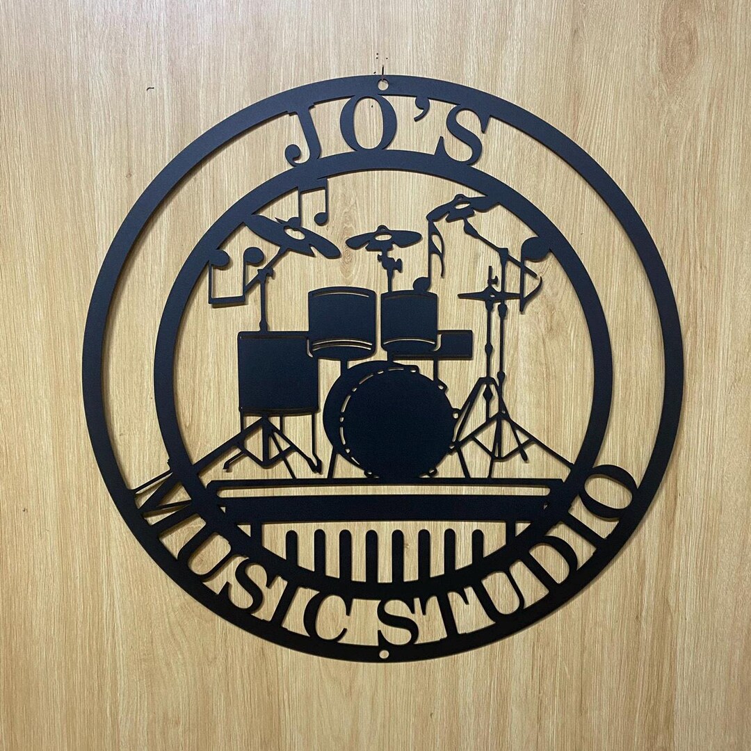 Custom Music Band Monogram Metal Wall Art, Personalized Music Room ...