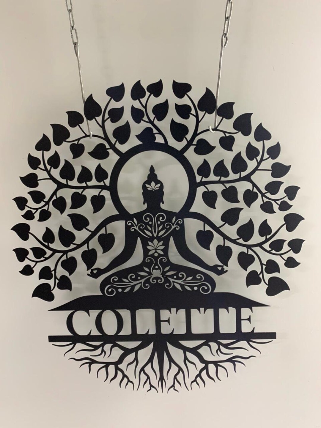 Custom Buddha Meditation Tree of Life Metal Wall Art, Zen House Metal ...