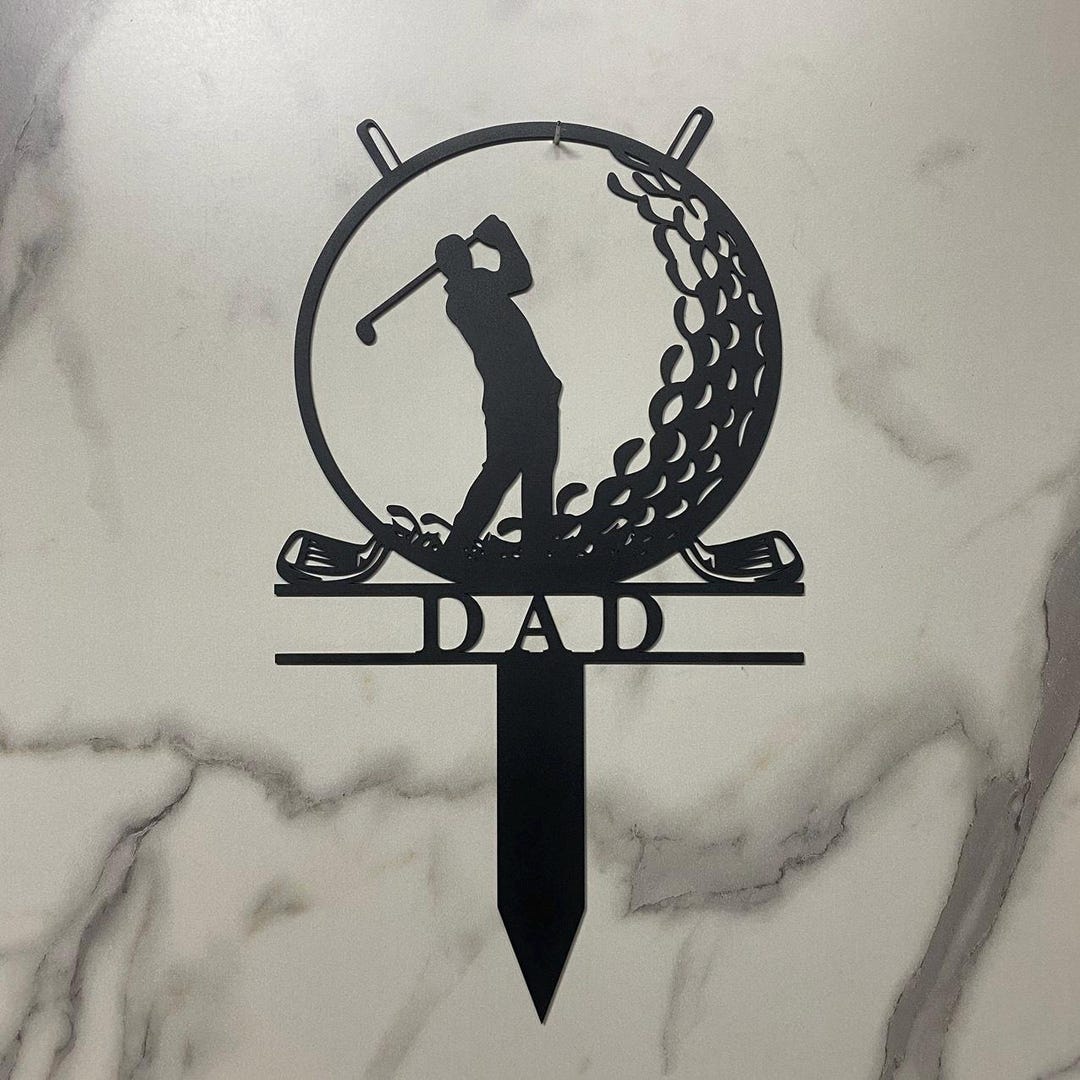 Custom Golfer Memorial Garden Stake, Personalized Golf Player Garden ...