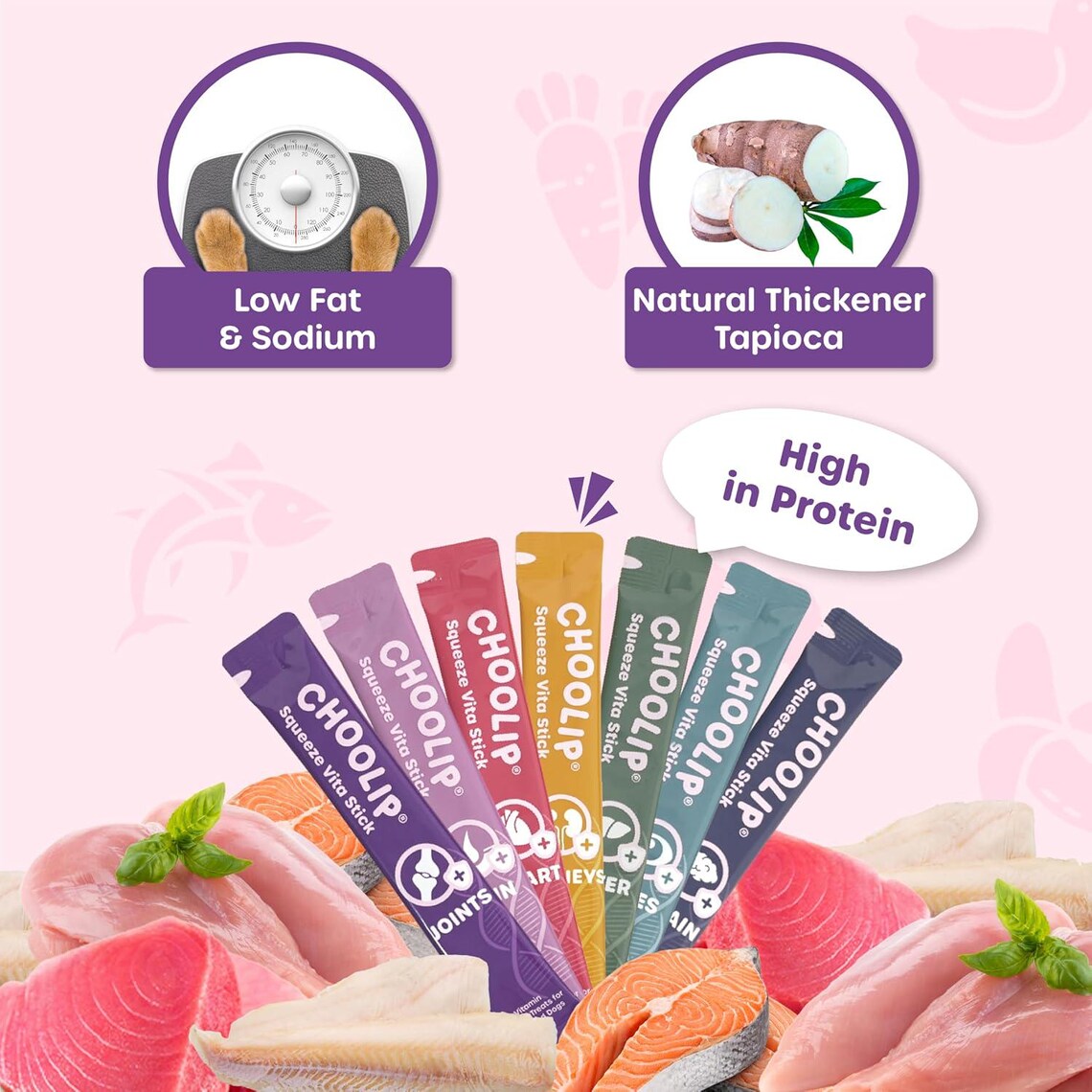Choolip Squeeze Vita Stick Lickable Cat Treats and Dog Treats. 49pc ...