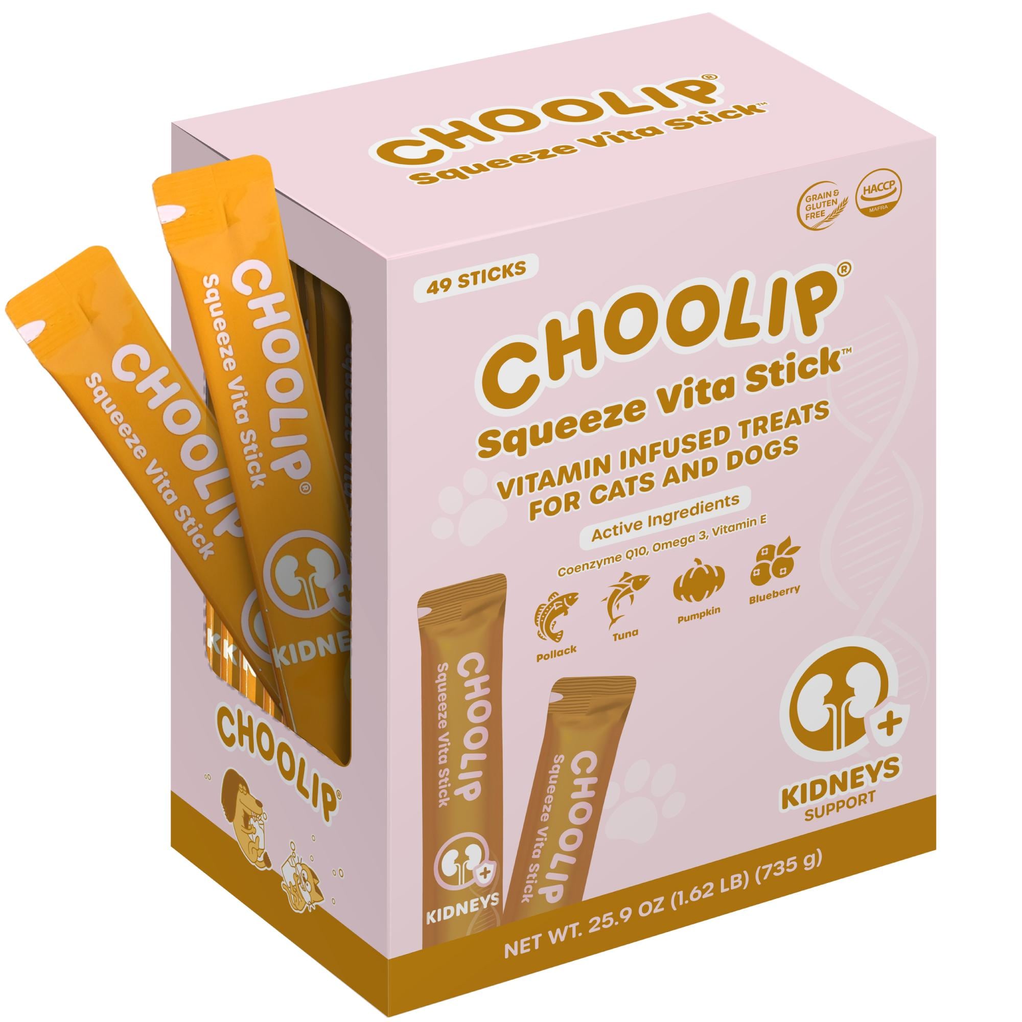 Squeeze Vita Stick Soft Cat Treats and Dog Treats. 49pc Kidney Support ...