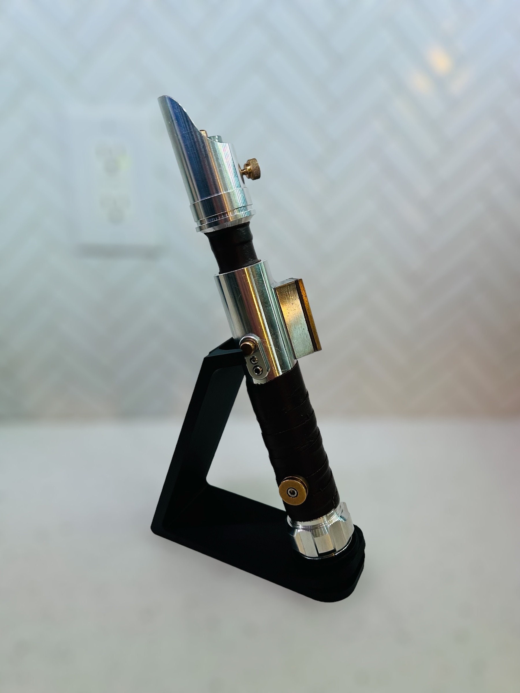Lightsaber 3D Printed Display Stand Black / Silver vertical - Etsy