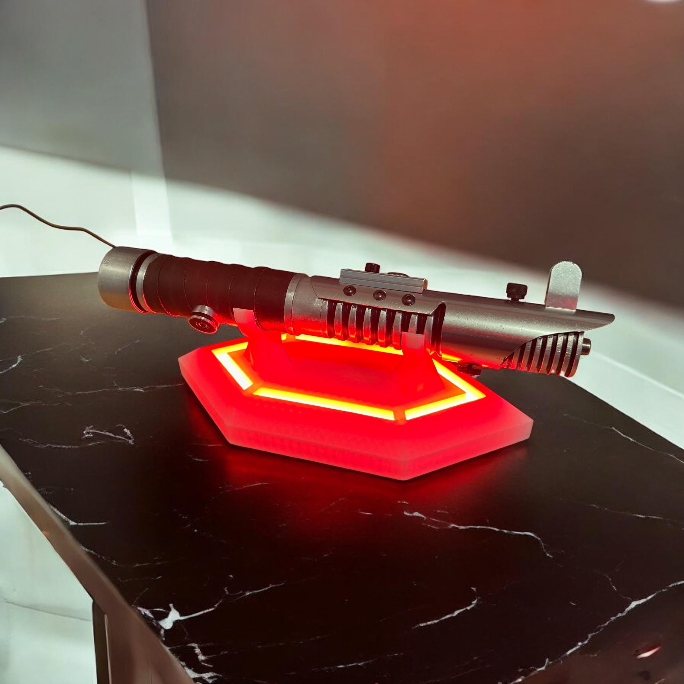 LED Lightsaber Display Stand - Horizontal - White! (lightsaber Hilt NOT ...