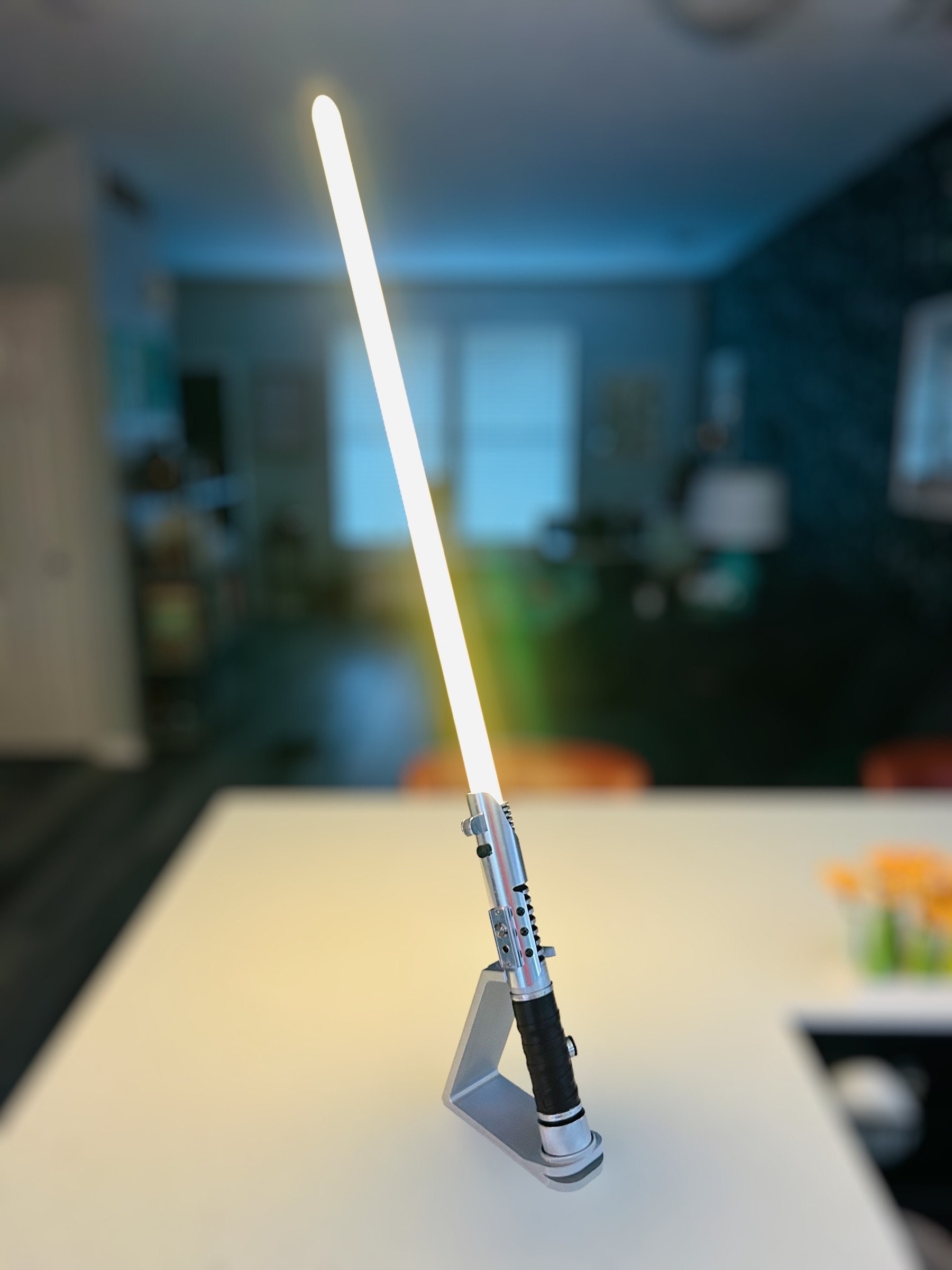 Lightsaber 3D Printed Display Stand Black / Silver vertical - Etsy