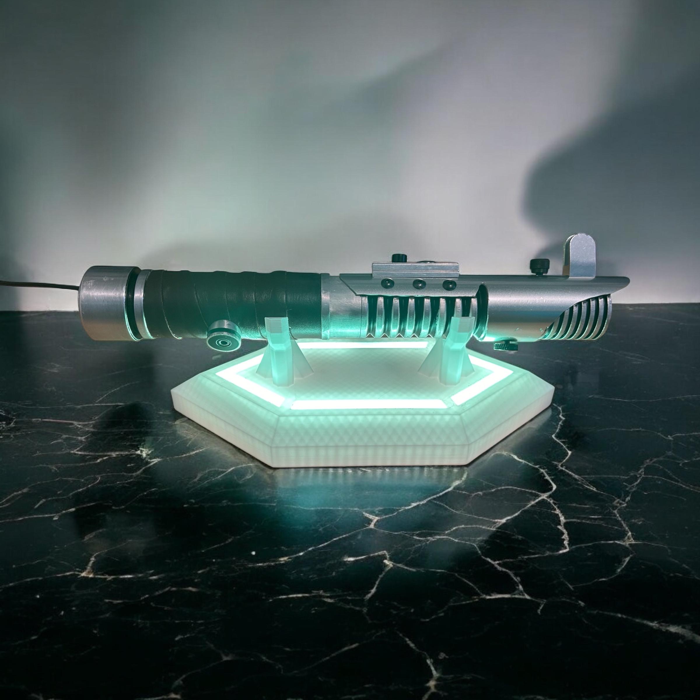 LED Lightsaber Display Stand - Horizontal - White! (lightsaber Hilt NOT ...