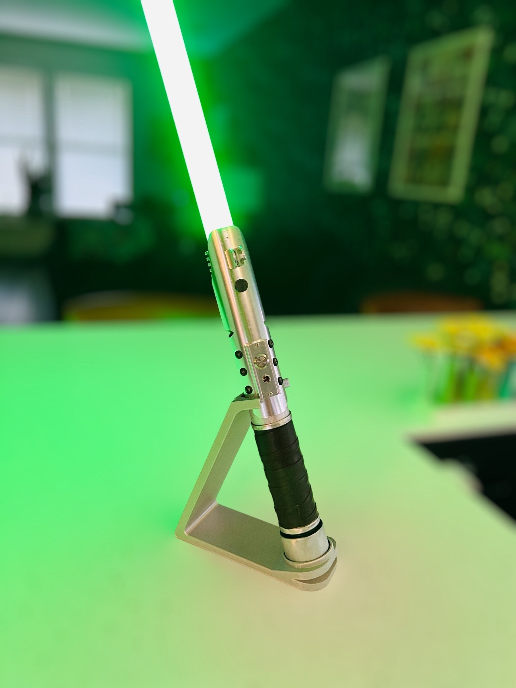 Lightsaber 3D Printed Display Stand Black / Silver vertical - Etsy