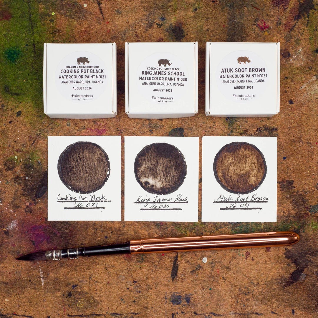 African Special Soot Black Watercolors | Ugandan Handmade Organic Eco ...